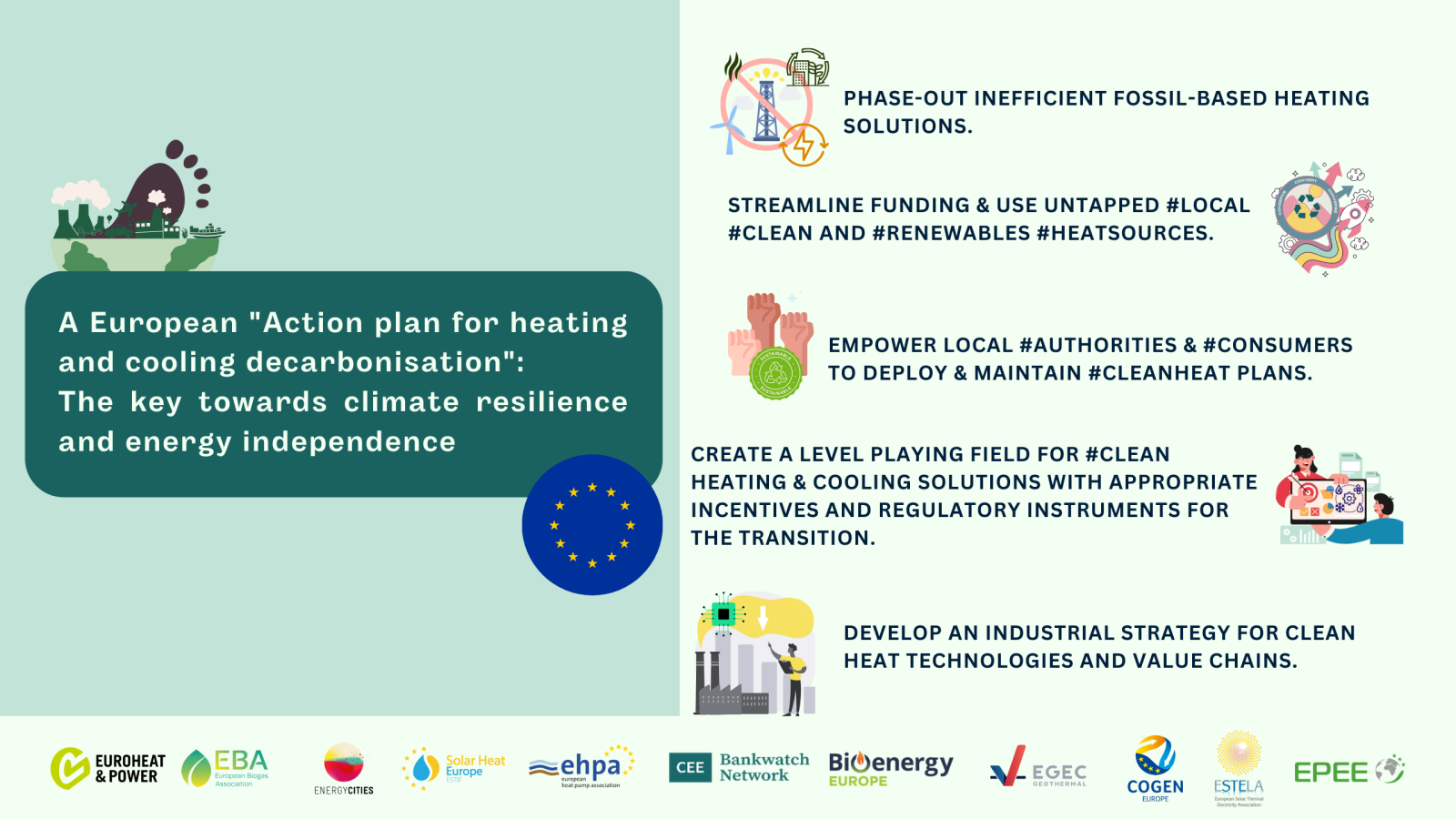A European "Action plan for heating and cooling decarbonisation", the ...